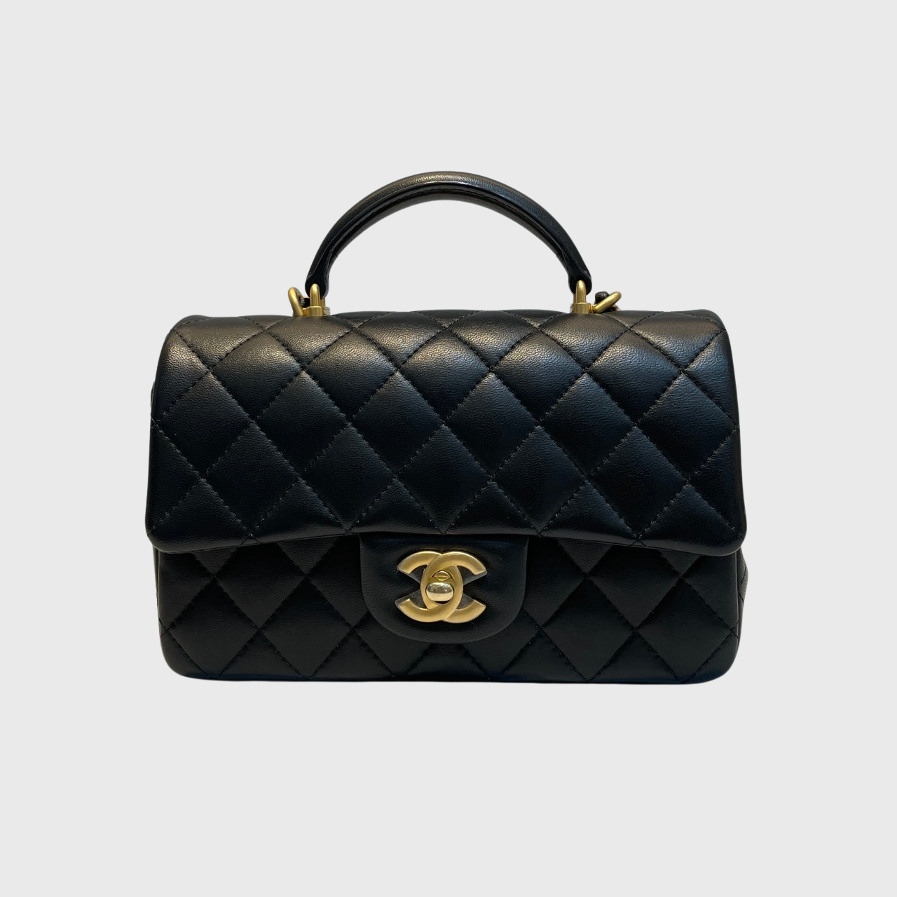 Chanel Mini 8 Lambskin Black GHW – Perrine Porter