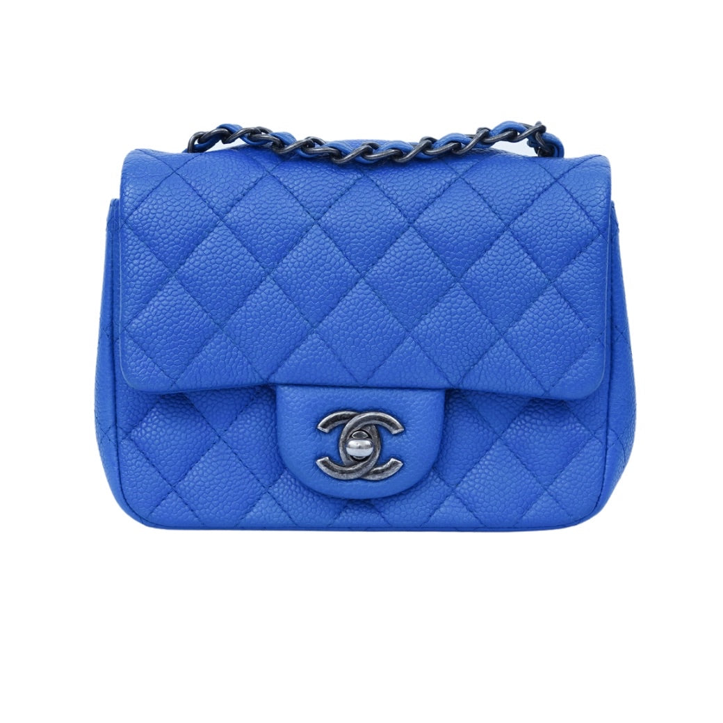 Chanel Classic 7 Caviar Blue RHW – Perrine Porter